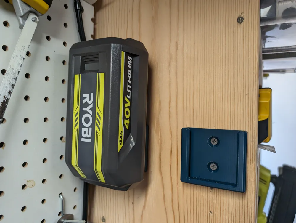 Ryobi 40V Battery Wall Mount by Roland Deschain - MakerWorld