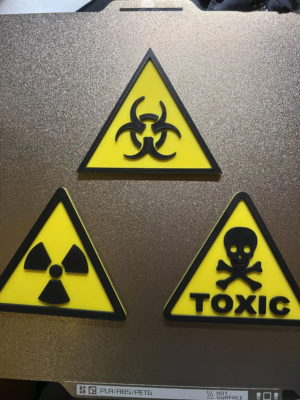 Radiation Sign, Biohazard Sign, Toxic Sign. - Free 3D Print Model ...