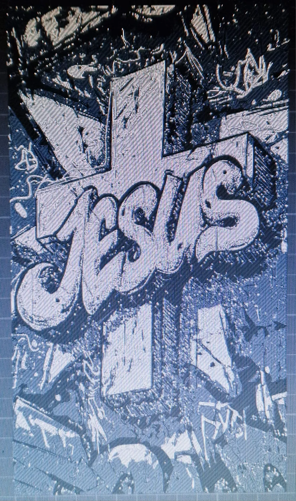 Jesus Graffiti Hueforge - Free 3D Print Model - MakerWorld