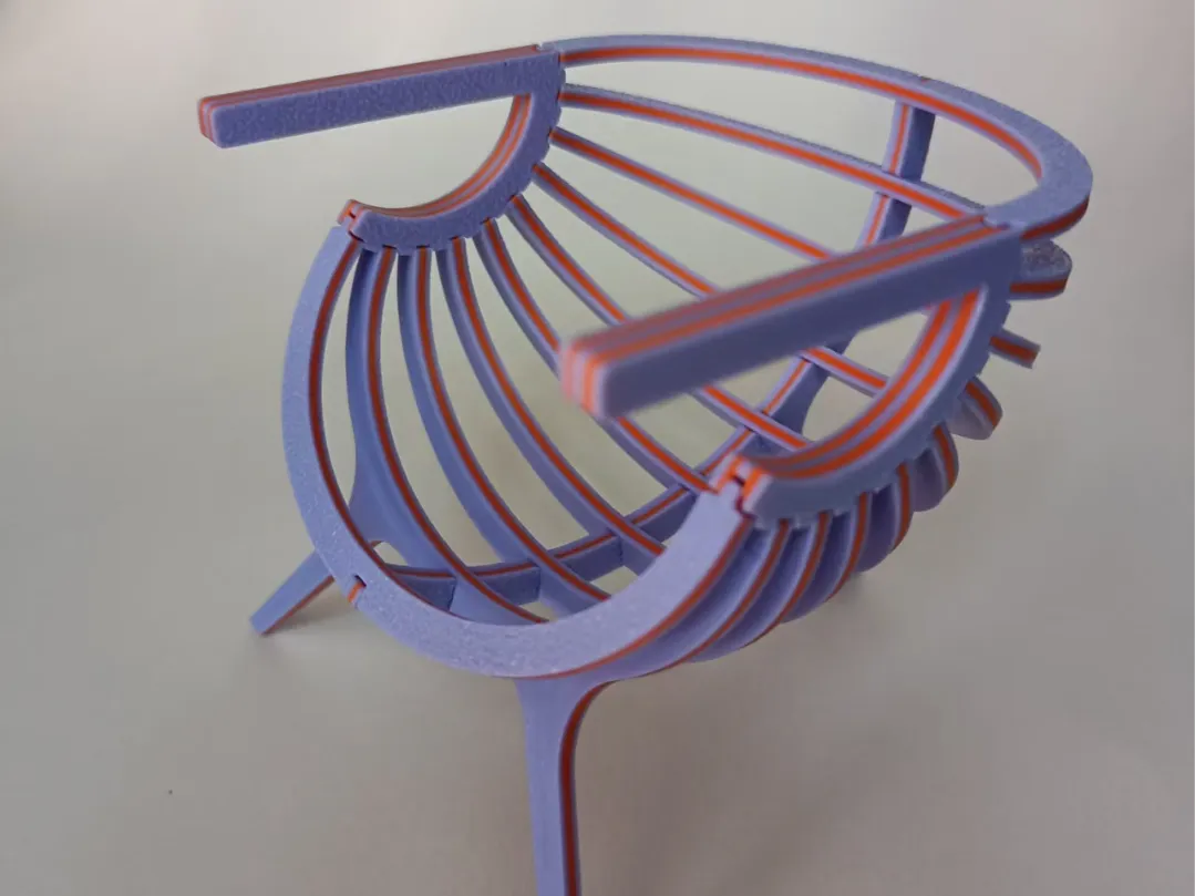 Interlocking Assembly Trendy Round Lounge Chair - Free 3D Print Model ...