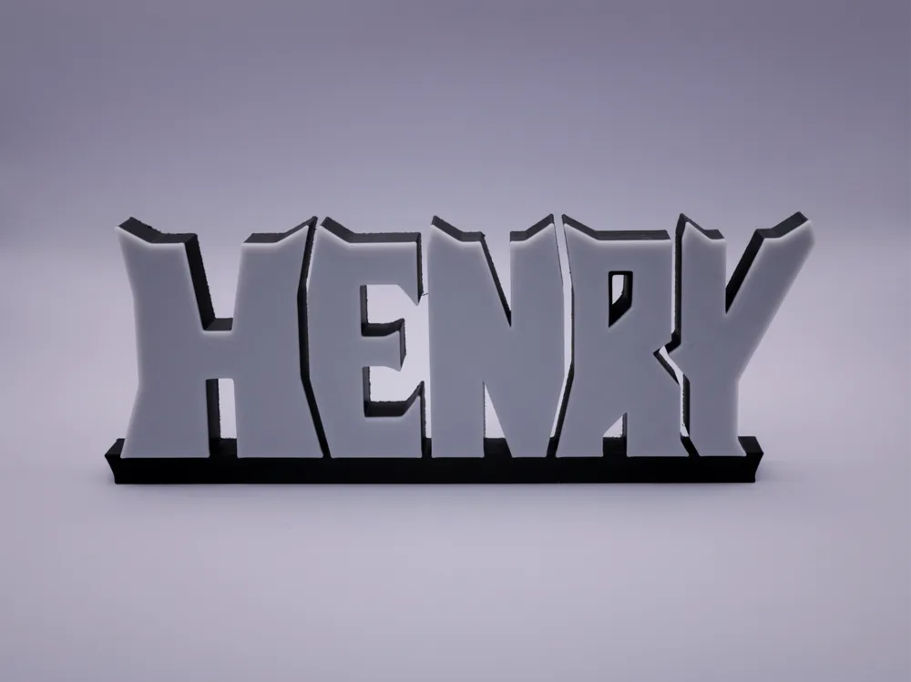 Henry, Custom Freestanding Desk Nameplate by Bens3ds MakerWorld ...