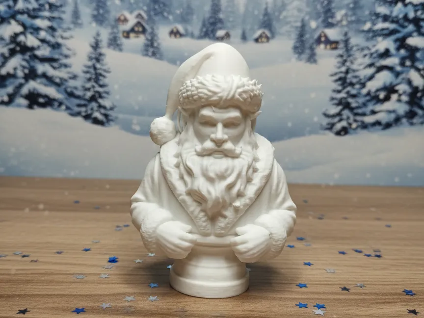 Santa Claus bust - Free 3D Print Model - MakerWorld