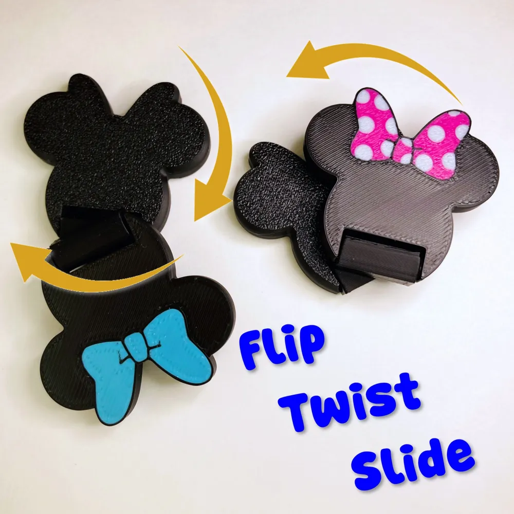 Minnie Mouse Fidget Slider (Disney Pixie Dust) by SpacedOut MakerWorld ...