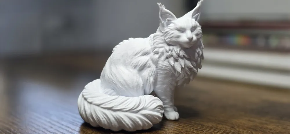 Wunderschöne ausmalbare Maine Coon Katze – Kostenloses 3D-Druckmodell ...