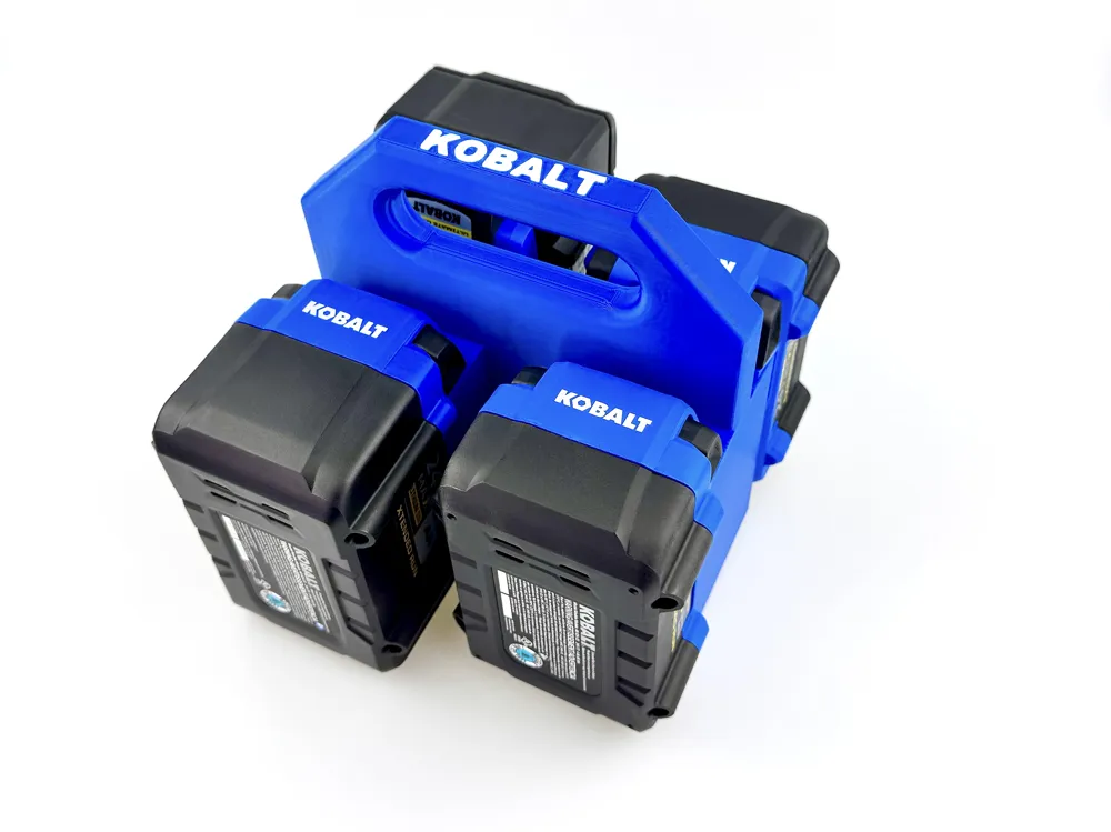 KOBALT Compatible 24v Battery Caddy - 4-Pack - Free 3D Print Model ...
