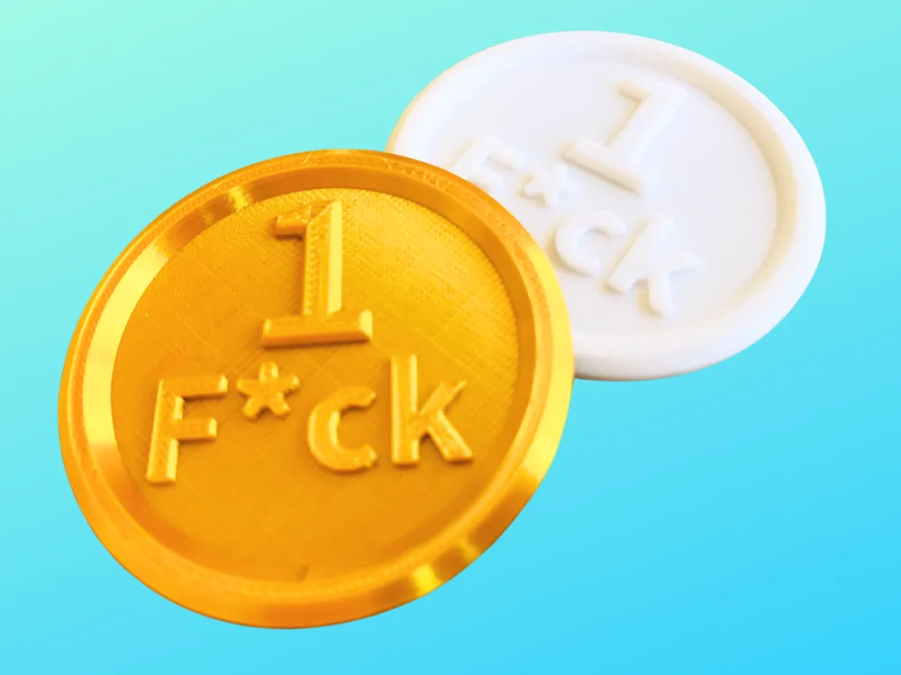 NEW: 1 F*ck Coin (Fck Badge) by NijsDesigns - MakerWorld