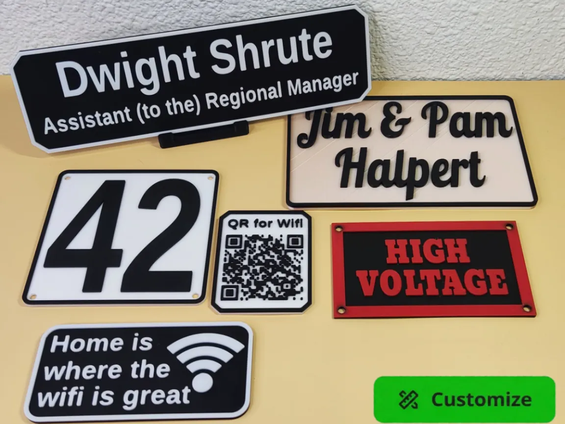 Gerador Definitivo de Placas e Crachás (Paramétrico) - Modelo gratuito ...