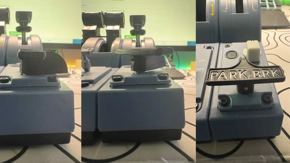 Thrustmaster TCA Airbus Parking Brake Lift Mod - Free 3D Print Model ...