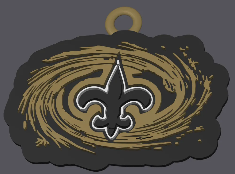 Oversized Saints Fan commemorative pendant logo by Shadyant MakerWorld ...