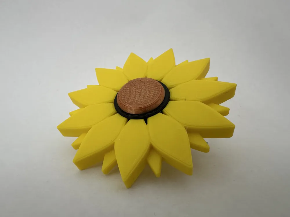 Sunflower Fidget Spinner - Free 3D Print Model - MakerWorld