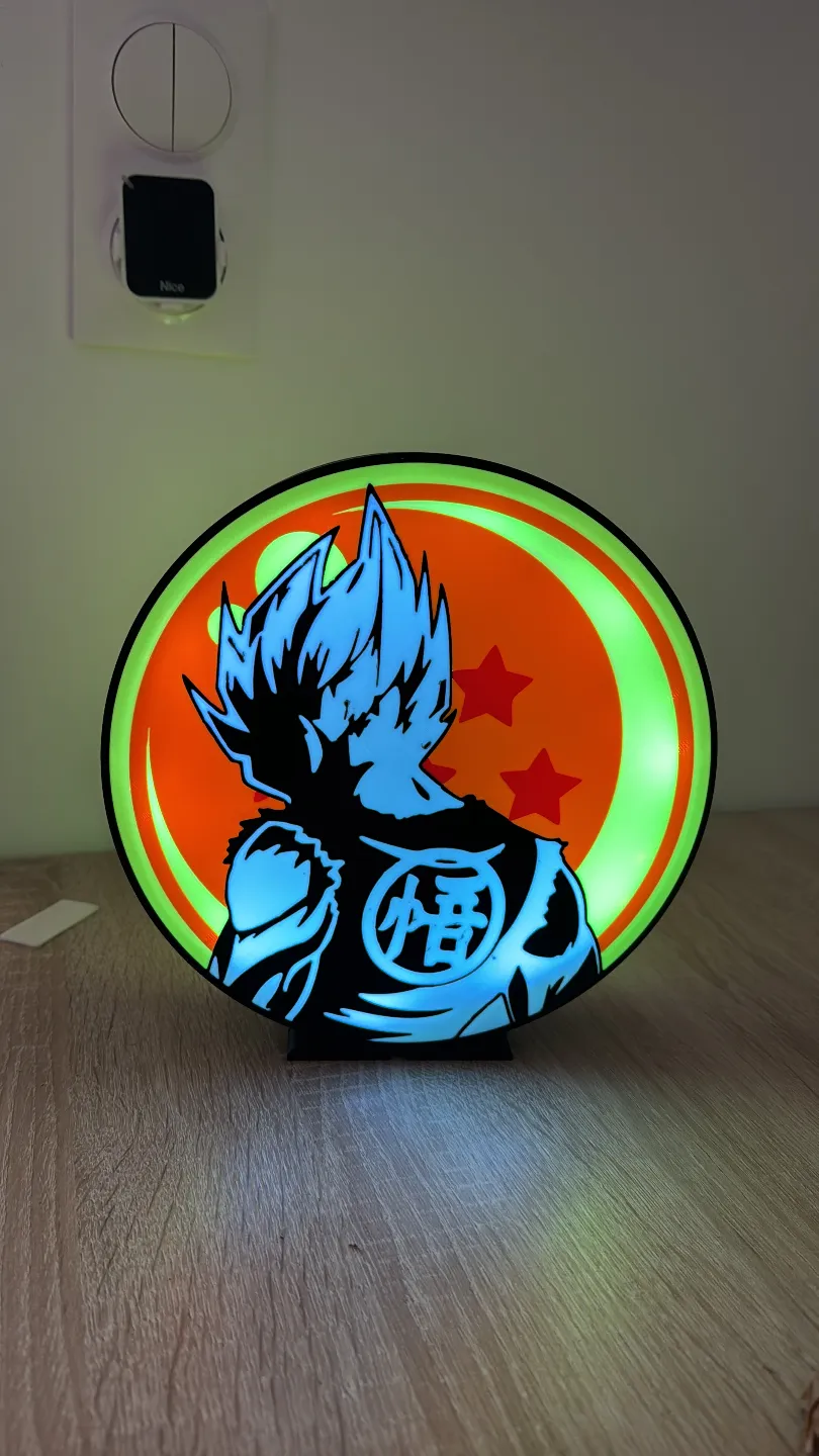 Lightbox lamp DBZ Dragon ball Z LED lampe Boite lumiere by ...