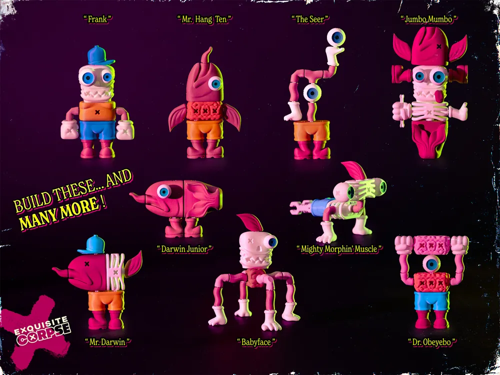 EXQUISITE CORPSE: The Morbid Monster Mash-Up Toy - Free 3D Print Model ...