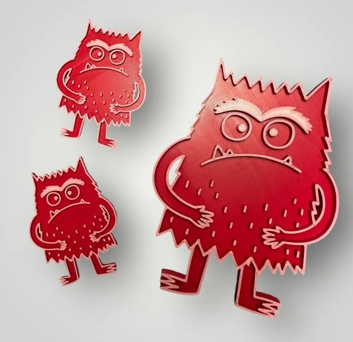 COLOR MONSTER - ANGER - RED - Free 3D Print Model - MakerWorld
