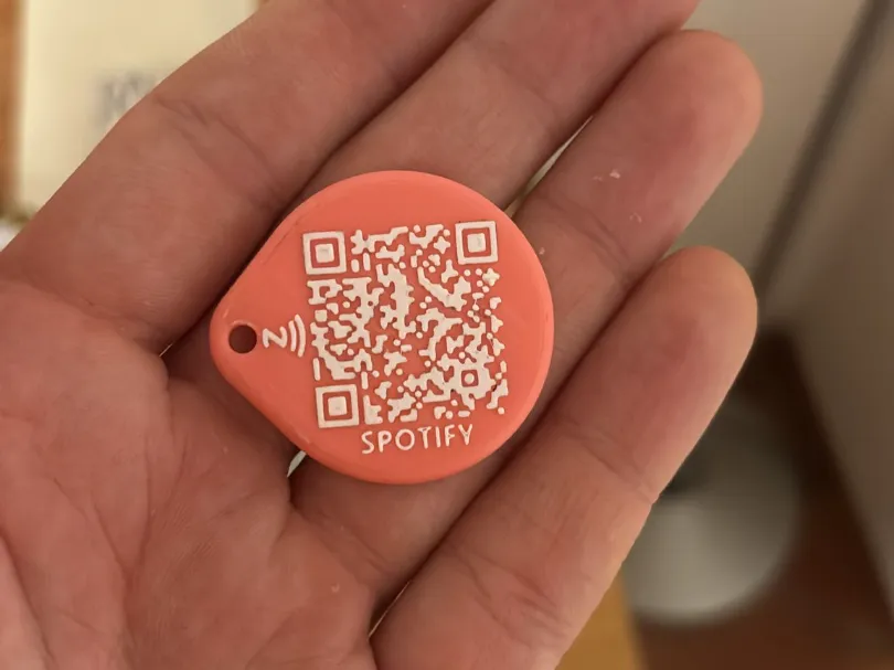 NFC - QR - Spotify Code Keychain - Free 3D Print Model - MakerWorld