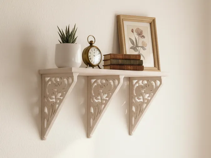 Ornate Lycoris Flower Wall Shelf - Art Deco Style - Free 3D Print Model ...