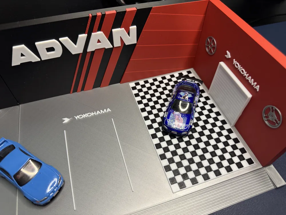 Mega Advan Garage for cars 1/64 , 1:64 by Tomik_808 MakerWorld ...