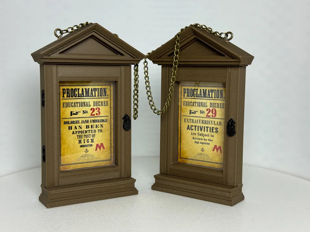 Hogwarts Proclamation Board - Free 3D Print Model - MakerWorld