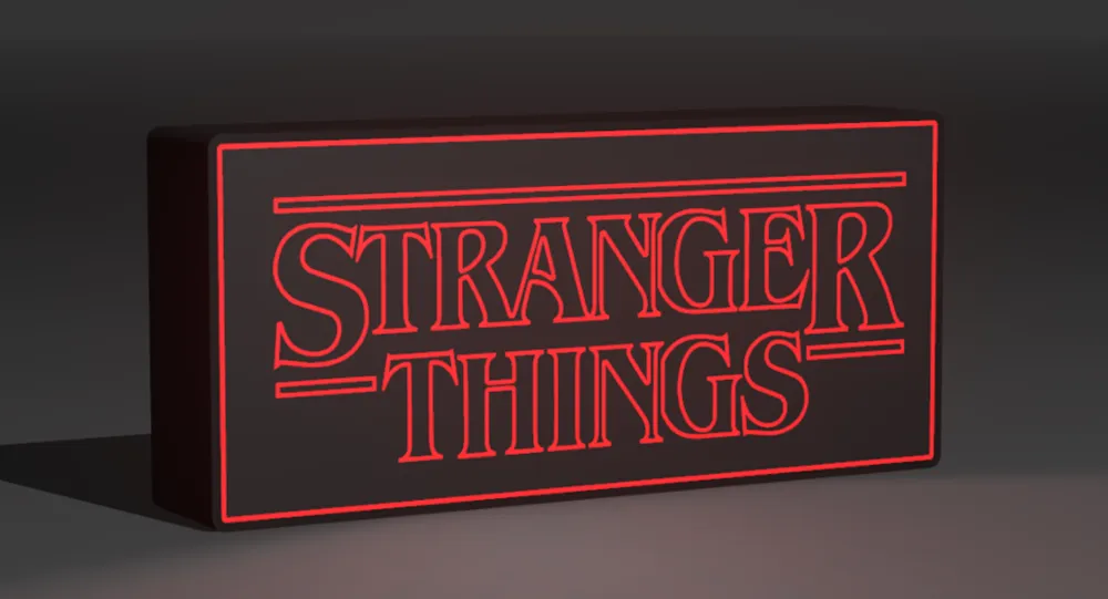 Caja luminosa neon Stranger Things - Modelo de impresión 3D gratuito ...