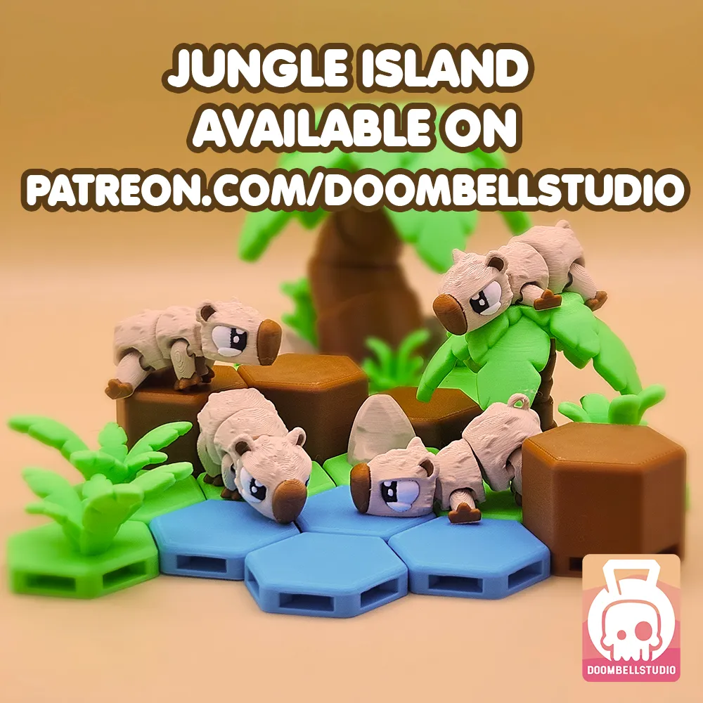 FREE Articulated Mini Capybara - Free 3D Print Model - MakerWorld