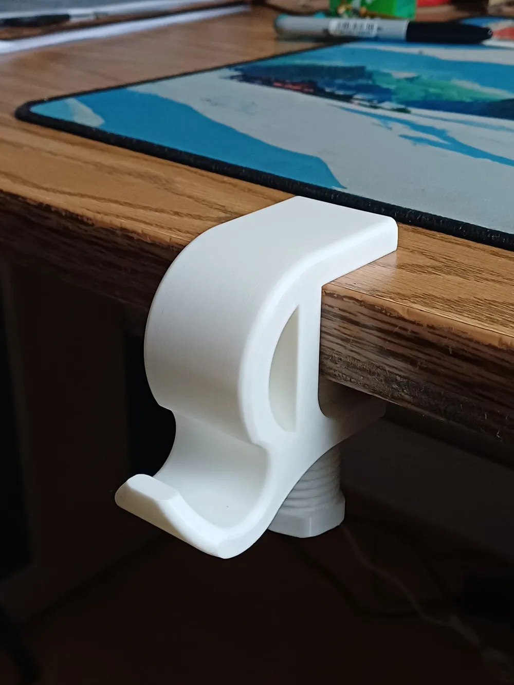 Strong Desk Hook / Bag Hook with Clamp - Free 3D Print Model - MakerWorld