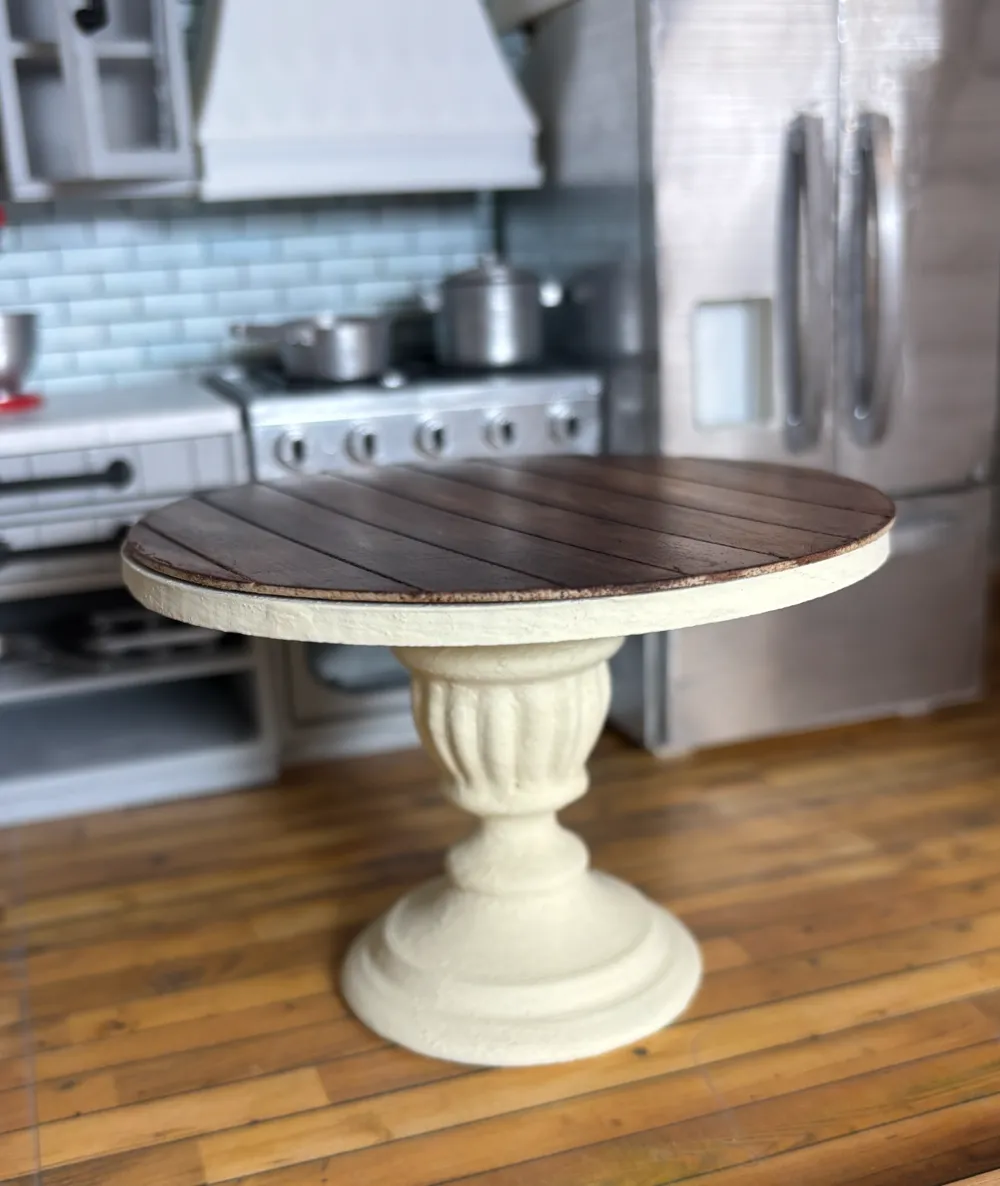 Dollhouse Scale 1:12 Pedestal Kitchen Table by Julie - MakerWorld