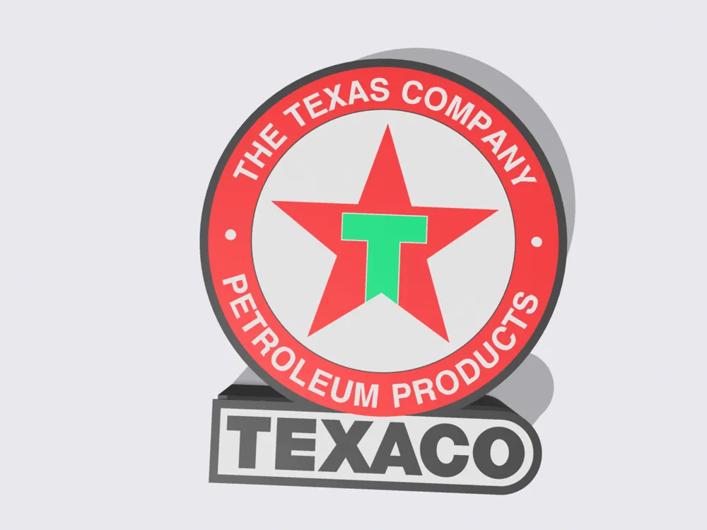 texaco led Lightbox stl dispo by Vitormhs - MakerWorld