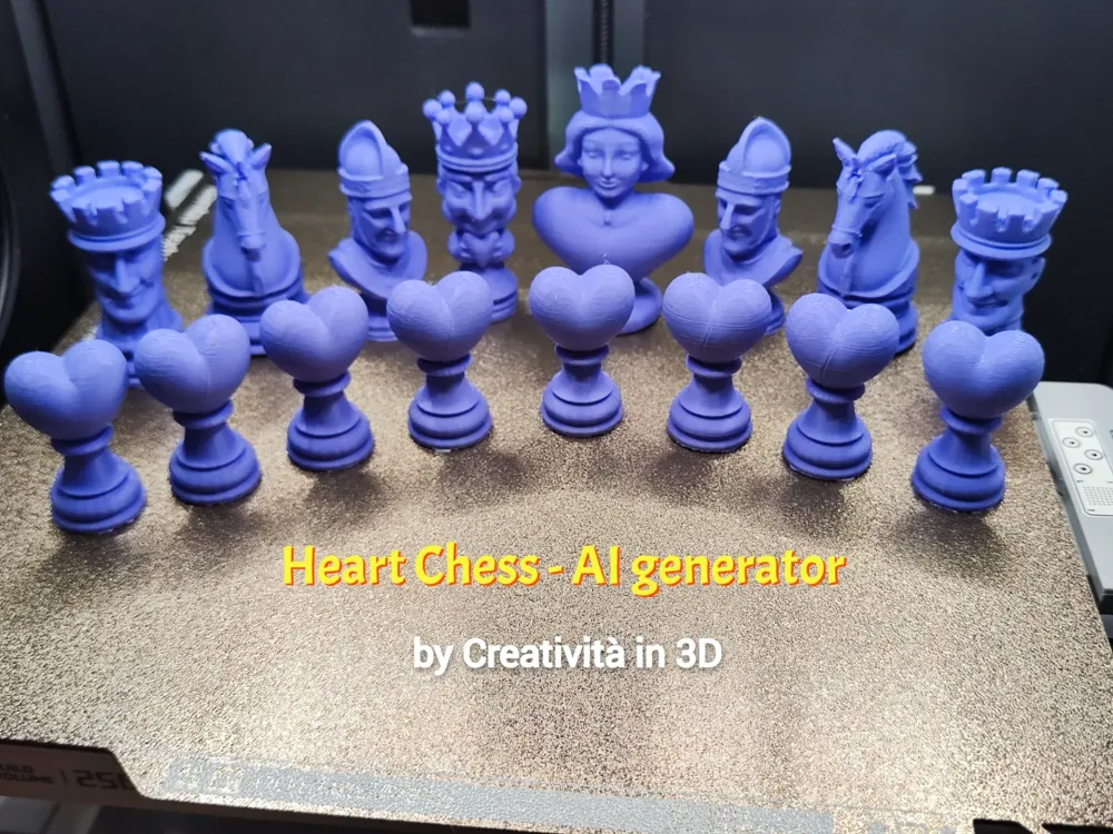 Heart Chess - AI generator by Creatività in 3D - MakerWorld