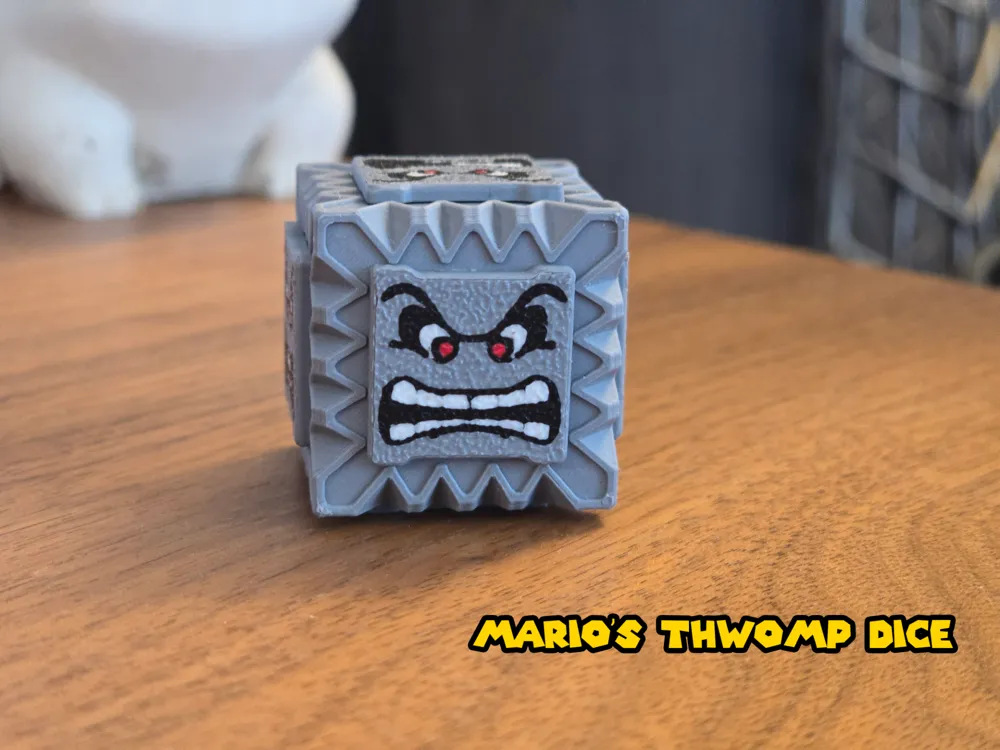 Thwomp Mario Dice by KNDesign - MakerWorld