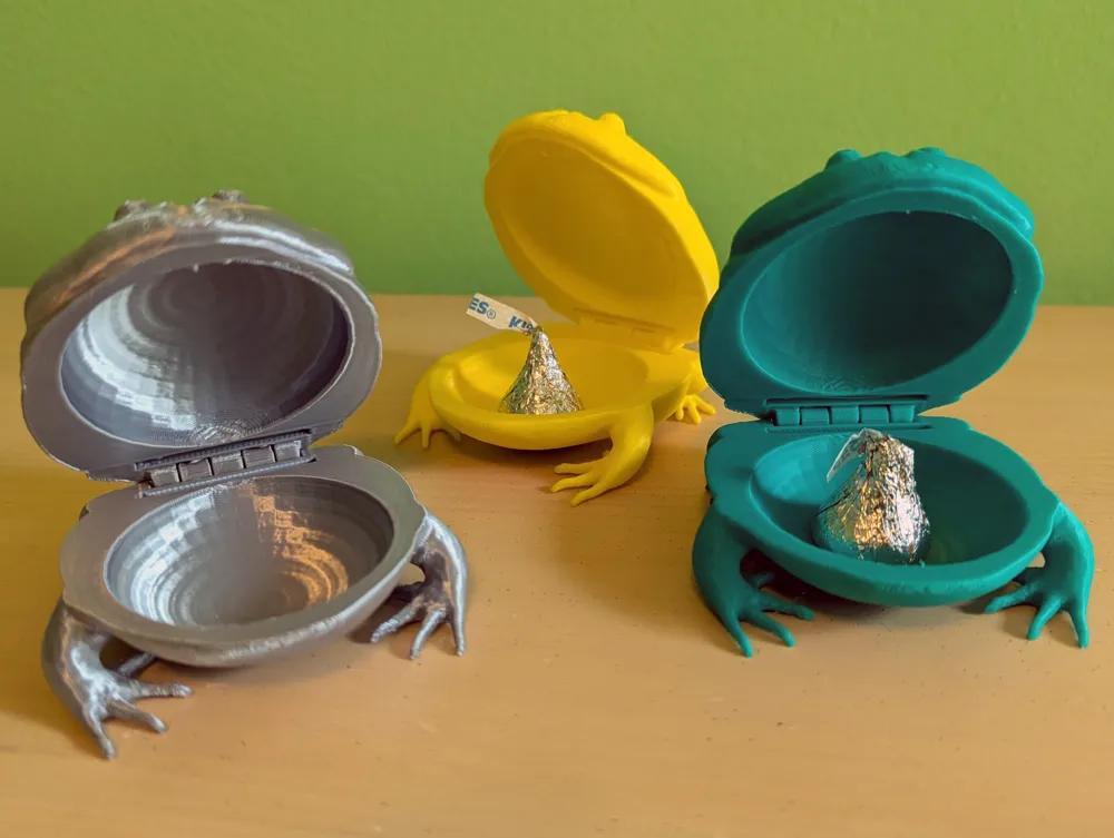 Frog Shaped Hinged Trinket Box (3) Sizes Remixed by scottg - MakerWorld
