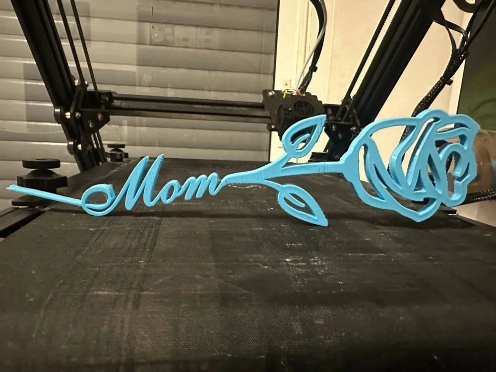 Cursive Flower | Gift For Mom | - Free 3D Print Model - MakerWorld