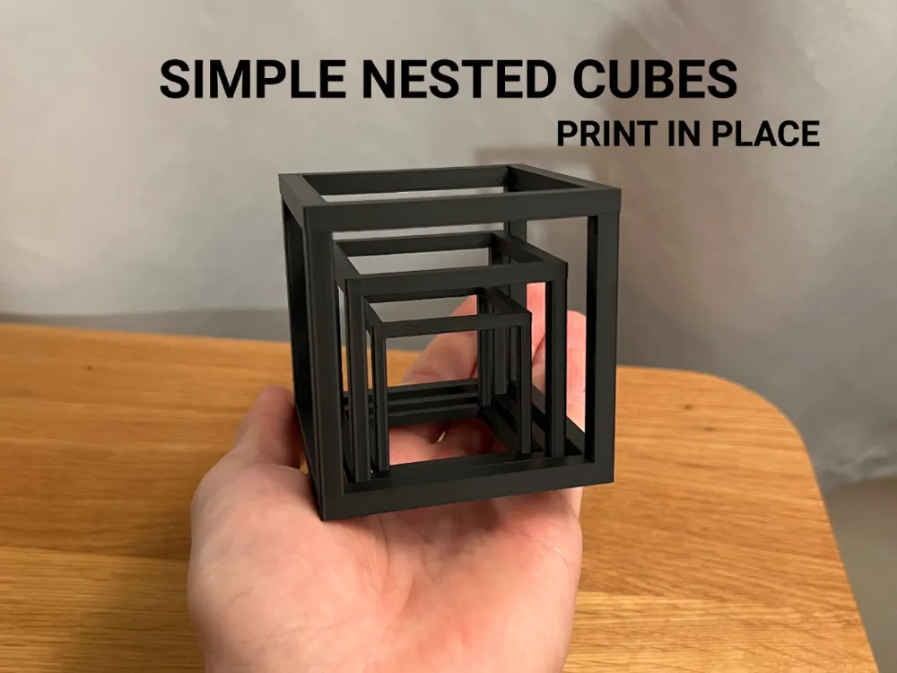 Simple Nested Cubes by fifindrMakerWorld: Download Free 3D Models