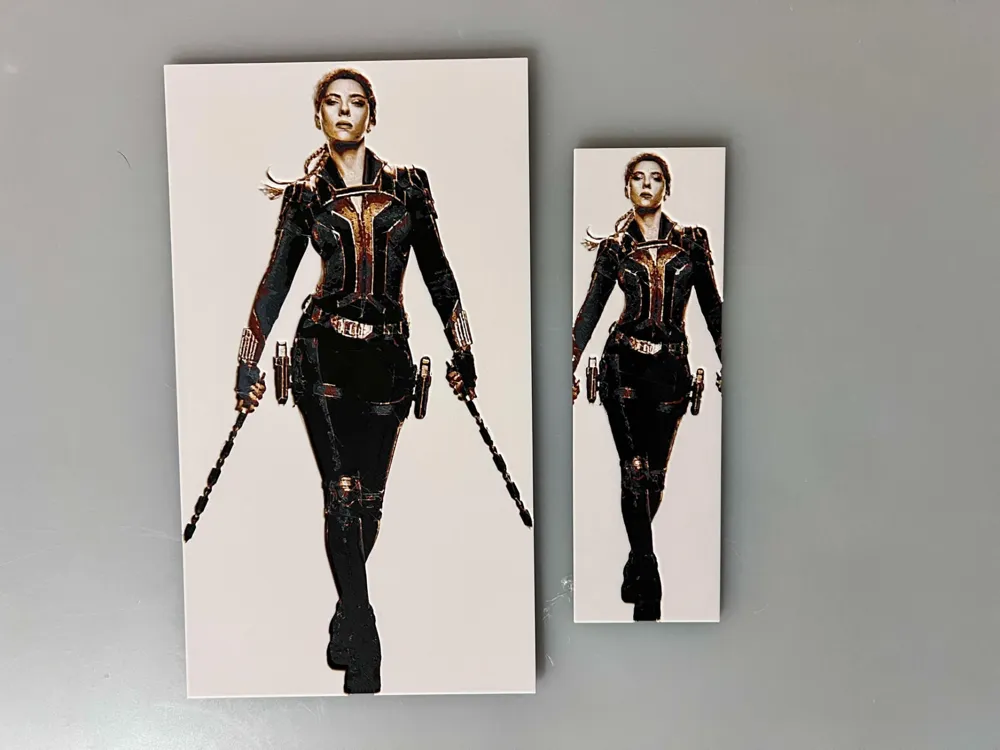 Bookmark: Black Widow Scarlett Johansson Hueforge by 3djd - MakerWorld