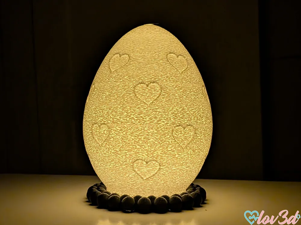 Niedliches Herzmuster Lichtei – Kostenloses 3D-Druckmodell – MakerWorld