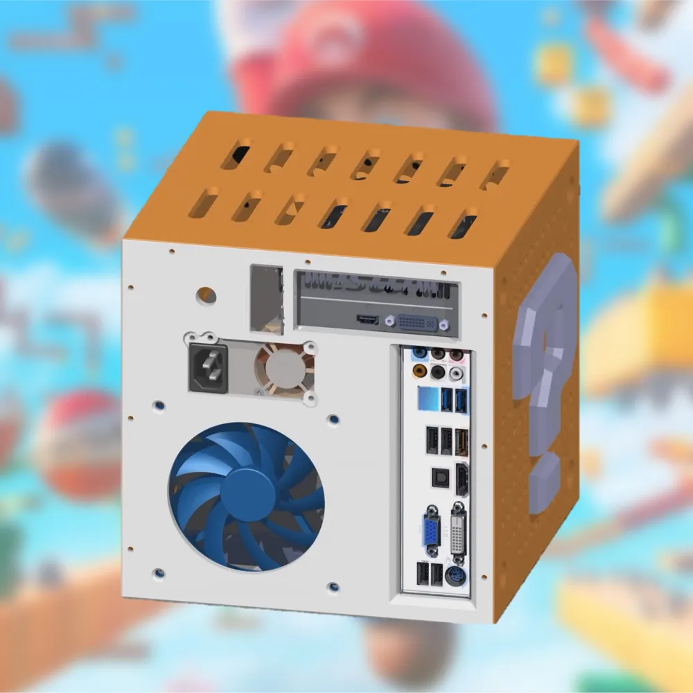 Dual PCIE, 4 HDD, Mario Style NAS Case SFX & FLEX by 阿达 MakerWorld ...