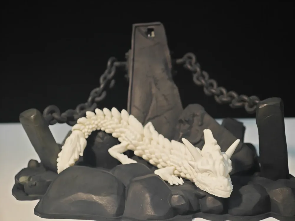 Rock Armor War Dragon~One-piece printing hinged movable rock dragon by ...