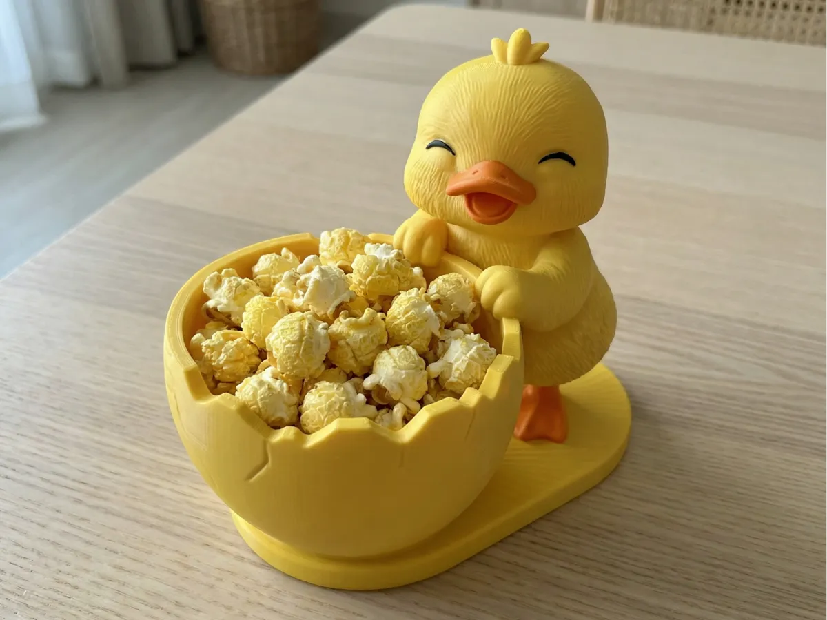 Duck Popcorn/Snack Bowl - Free 3D Print Model - MakerWorld