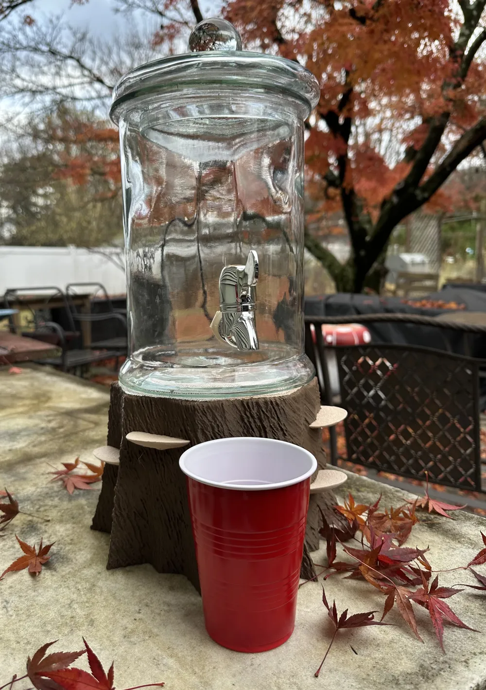 Rustic Tree Stump Drink Dispenser Pedestal by DaBrunWorks MakerWorld ...