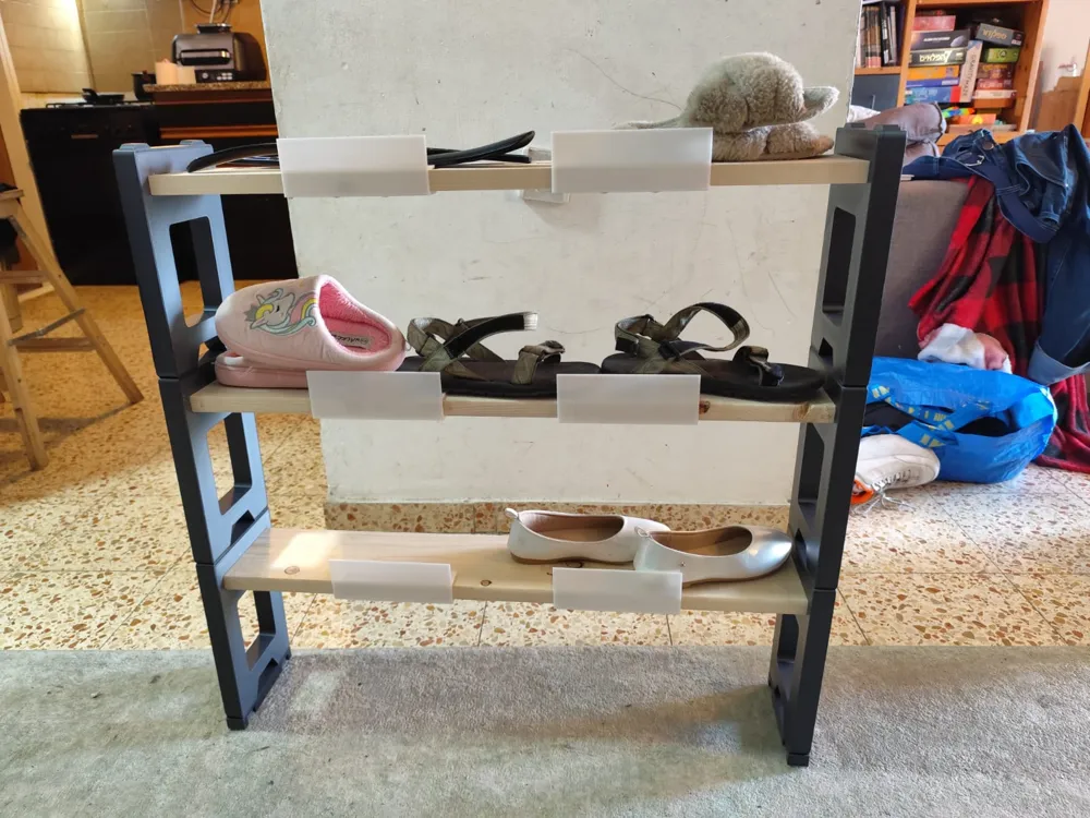Modular shoe rack / stackable shelves by Yair Sarig - MakerWorld