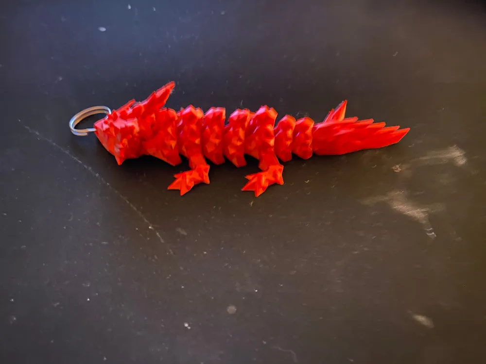 Articulated Crystal Dragon Keychain - Free 3D Print Model - MakerWorld