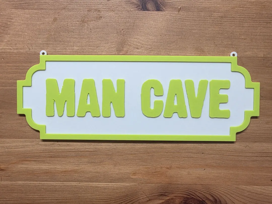 Man Cave Sign - Free 3D Print Model - MakerWorld