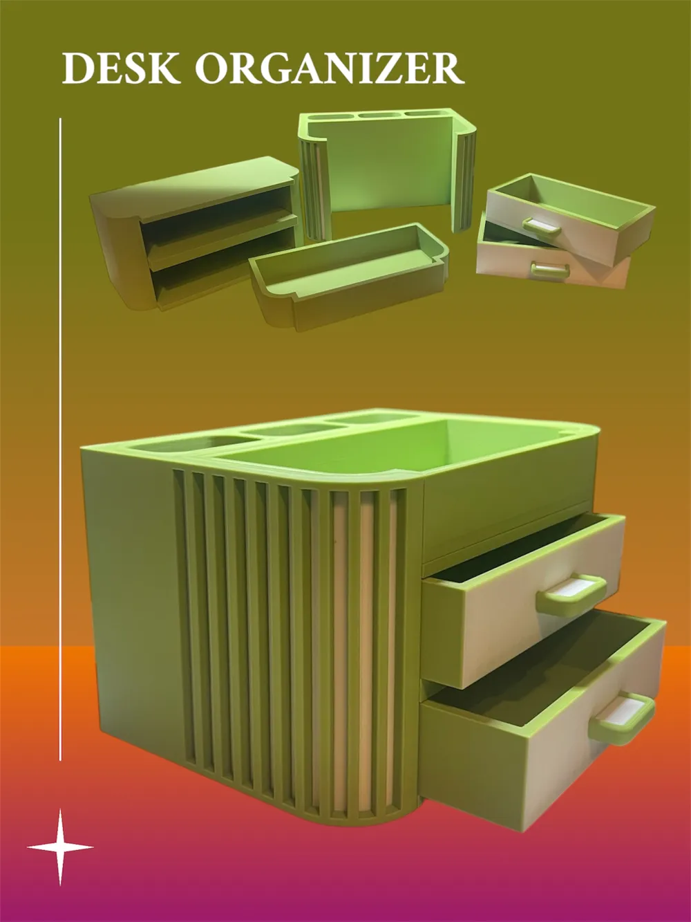 Desk organizer DeskMate by 3d-tech MakerWorld: Download Free 3D Models