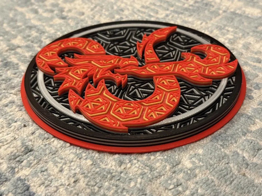 Dungeons and Dragons Dimensional Mosaic with D20 - Free 3D Print Model ...