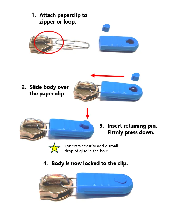 Zipper Pull Replacement - Standard Paperclip by Protohive Design ...