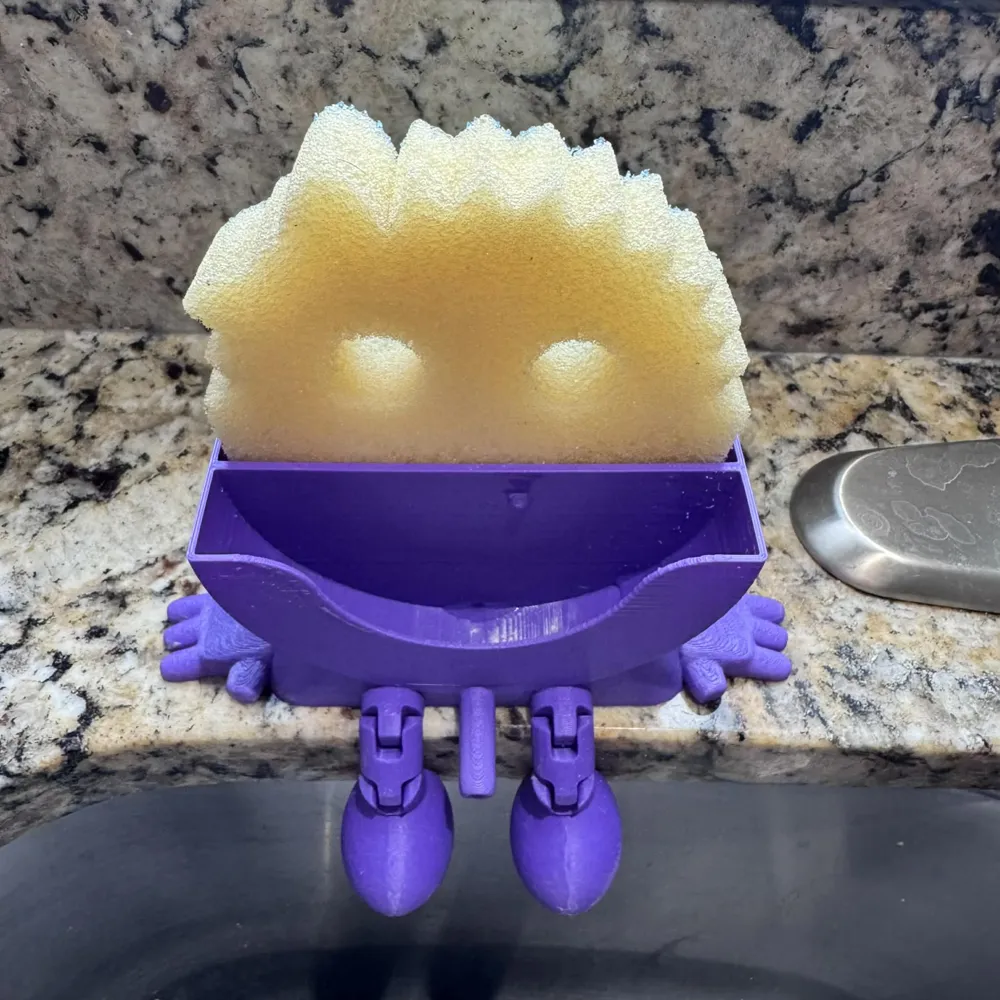 Scrub Daddy Holder w/divider - Free 3D Print Model - MakerWorld