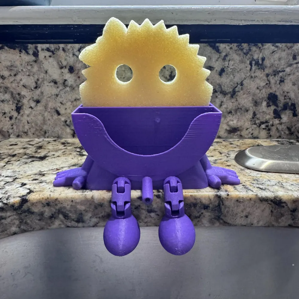 Scrub Daddy Holder w/divider - Free 3D Print Model - MakerWorld