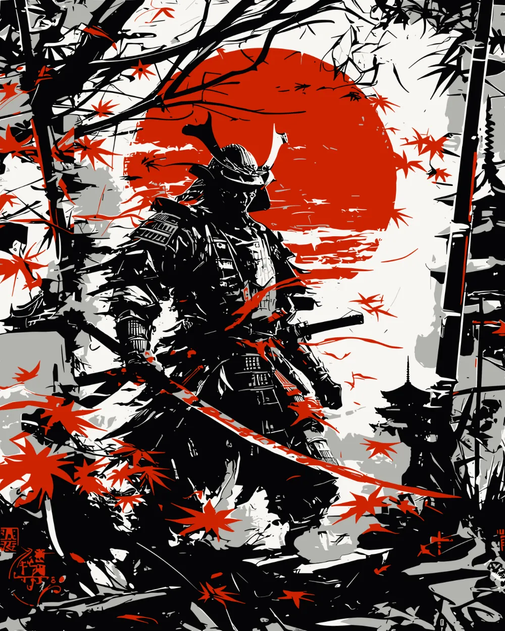 Japanese Samurai Art print by rogue3d - MakerWorld