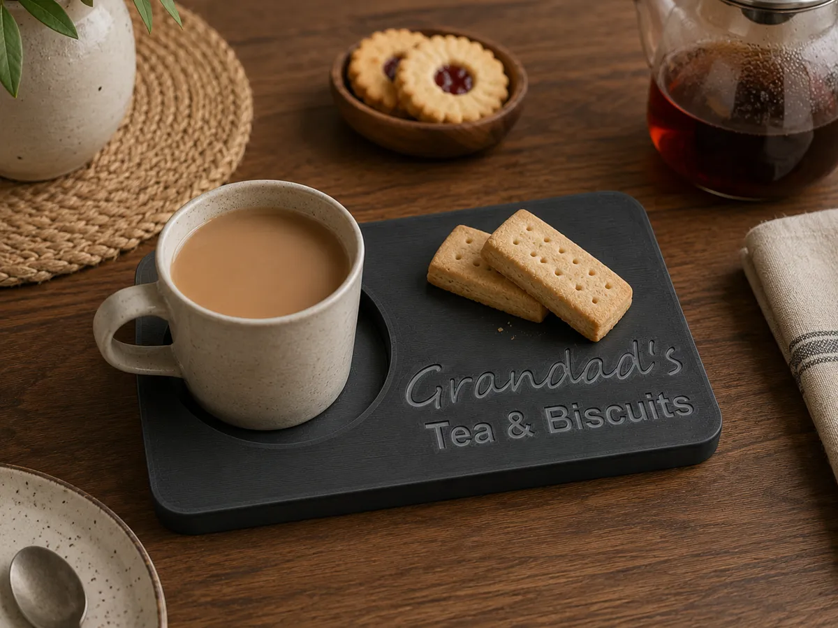 Personalised/Custom name Tea & Biscuits tray - Free 3D Print Model ...