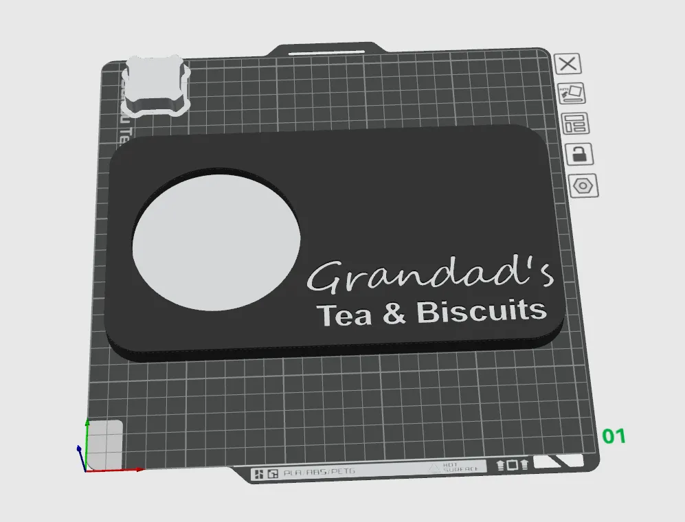 Personalised/Custom name Tea & Biscuits tray - Free 3D Print Model ...