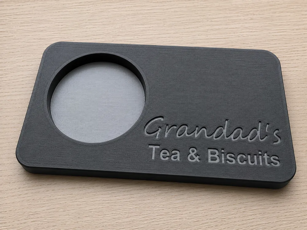 Personalised/Custom name Tea & Biscuits tray - Free 3D Print Model ...