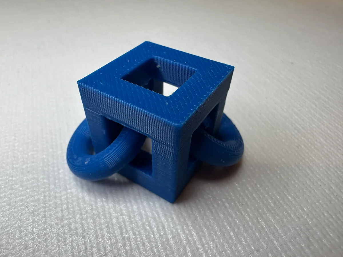 Cube and Rings Test - Free 3D Print Model - MakerWorld